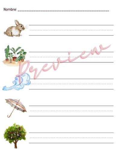 La primavera Spring Spanish Vocabulary Write the Room/Coloring Pages ...