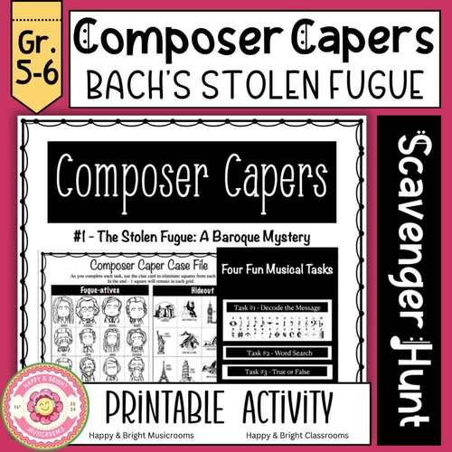 Music Scavenger Hunt, Middle School Escape Room, Composer of the Month ...