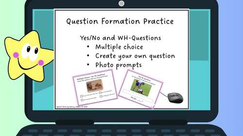 Question Formation Practice Yes/No and WH by Speech Store by Nancy LeBano