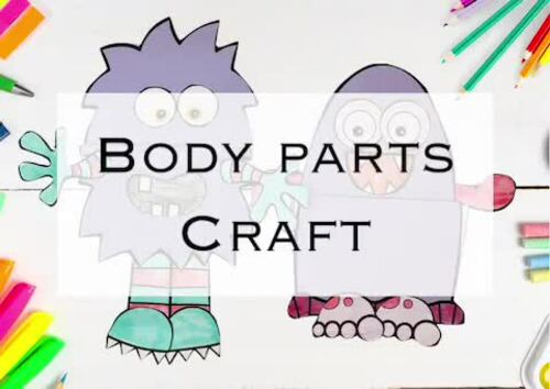Body Parts Writing Activity | Build your monster craft by Ms Herraiz