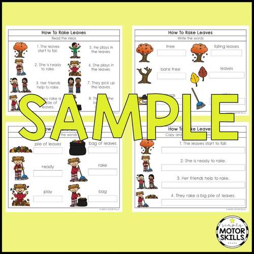 I Can Type & Write - How To Rake Leaves - Digital PPT & Printable PDF