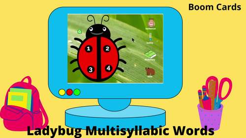 Ladybug Multisyllabic Words Boom Cards by Teacher's Pride | TPT