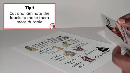 44 Social Studies Library Bin Labels for US History I by The Urban ...