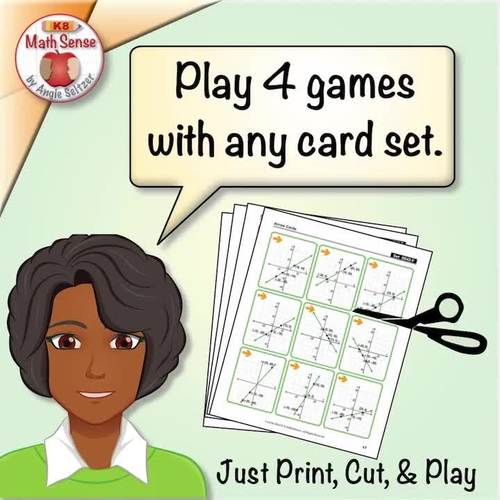11 Math Sense Card Games BUNDLE | Expressions Equations Functions | 6th ...