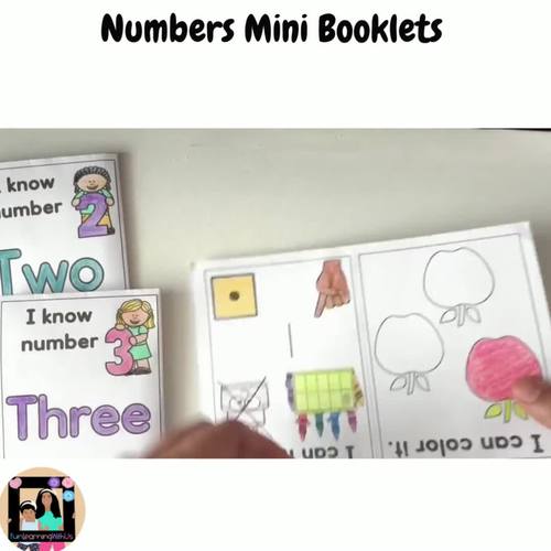 Kindergarten math-Numbers Intervention 1-20 Mini Booklets Number Sense ...