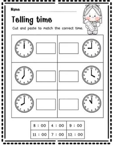 Season Telling Time to the Hour and Half Hour | Analog & Digital Clocks