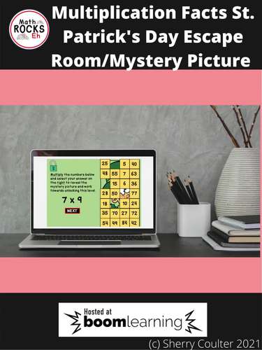 Multiplication Facts St. Patrick's Day Escape Room/Mystery Picture Boom ...