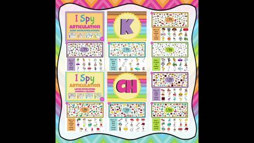 I Spy Articulation Bundle: Speech Therapy for ALL speech sounds | TPT