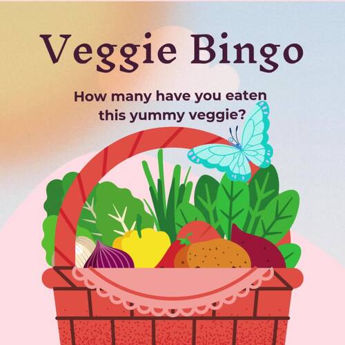 Veggie Bingo Game | Printable for Healthy Eating & Fun Learn for ...