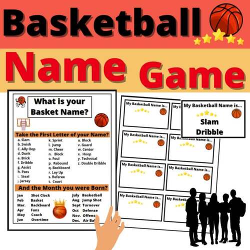 Basketball Name Game Activity Group Activities No Prep by IncredibleDesigns
