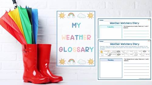 Worksheets about Weather : Journal and Glossary by Differentiation and ...