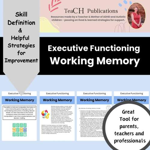 Executive Functioning Working Memory & Improvement Strategies | TPT