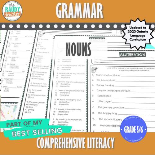 Nouns | Grade 5 and 6 | New Ontario Language Curriculum 2023 | TPT
