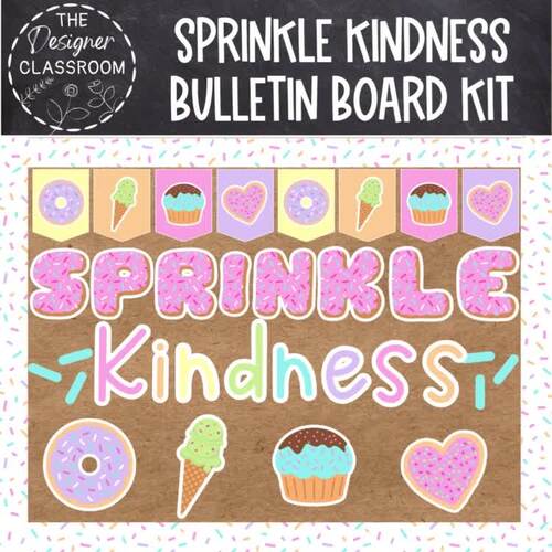 Sprinkle Kindness Bulletin Board Kit by The Designer Classroom | TPT
