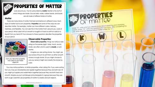 Physical Properties of Matter | 2nd Grade Science NGSS | Print + Google ...