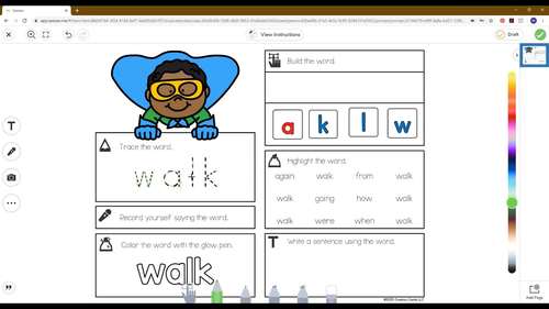 Sight Words Activity Mats for Seesaw | Digital Sight Words by Creation ...