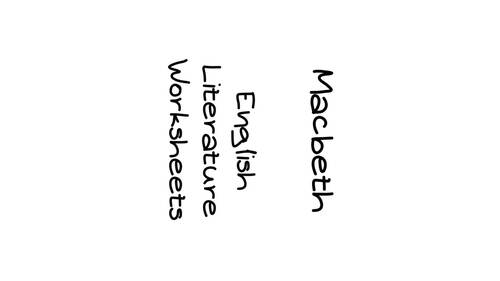 Shakespeare Macbeth PDF Worksheets by Worksheet Whisperer | TPT