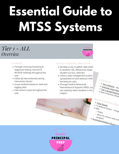 Essential Guide to MTSS Systems by Sarahs Principal Prep | TPT