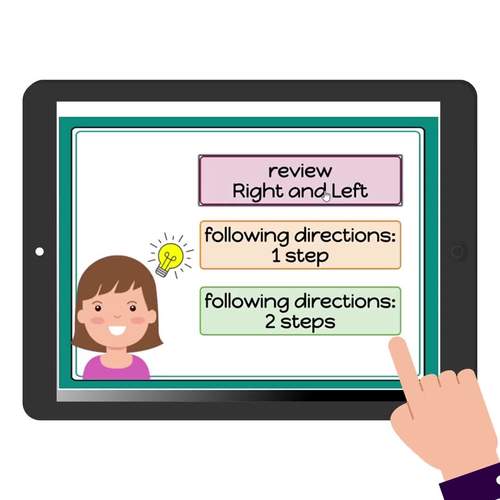Following Direction Spatial Concepts Left and Right BOOM CARDS Distance ...