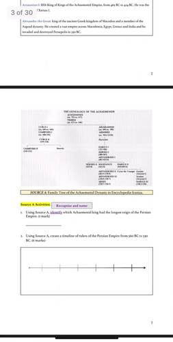 Persepolis - Year 11 Ancient History Source Booklet by Modern Miss Honey