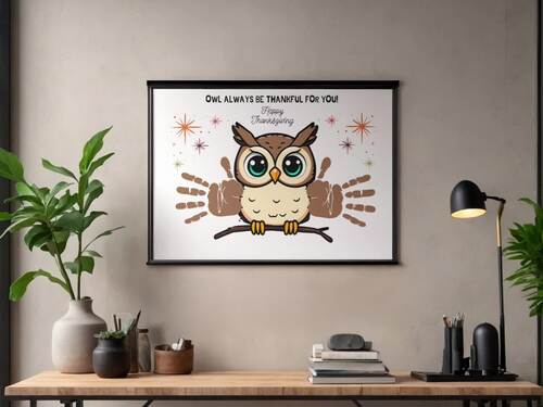 Owl Always Be Thankful For You Handprint Craft Thanksgiving Kids ...