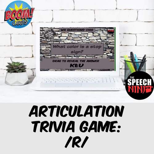 Articulation Trivia Game Boom Cards: R by The Speech Ninja | TPT