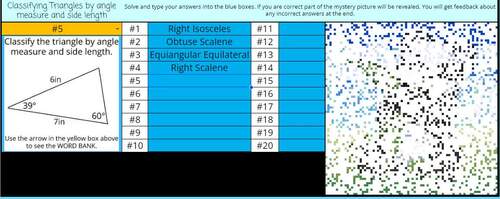 Classifying Triangles Math Pixel Art by Pick Up and Go Resources