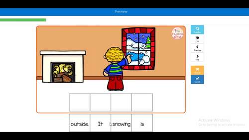 Winter Sentence Building (Boom Cards™) by Miss Faleena | TPT