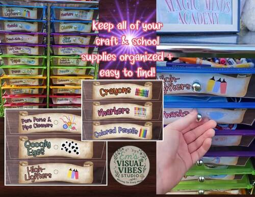 Magic Minds™ Supply Cart Label MEGA BUNDLE by Em's Visual Vibes Studio