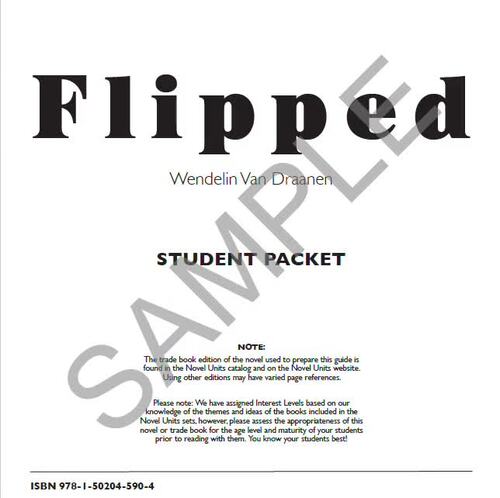 Flipped Novel Units® Student Packet Novel Study | TPT