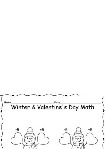 Winter & Valentine's Day Math Activities: No-Prep February Math Centers ...