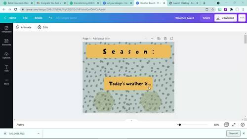 Boho Classroom Weather Board by Brainstorming With Miss Burgard | TPT