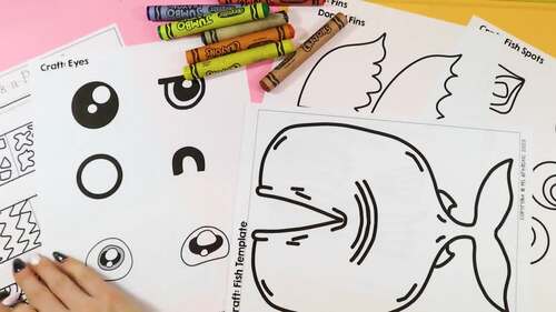 Summer Tropical Fish Craft and Writing Prompt Worksheets | TPT