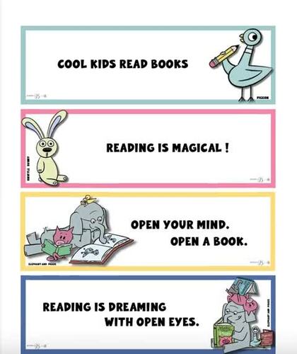Mo Willems Bookmarks (28 different Bookmarks) Elephant and Piggie And More!