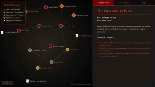 The Gunpowder Plot Interactive Investigation Map | Digital History Activity
