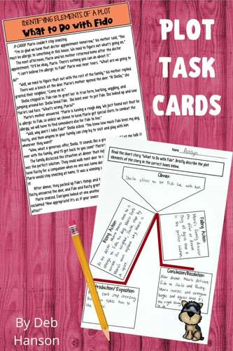 Plot Worksheets or Task Cards: Complete the Plot Diagram for 4 Practice ...