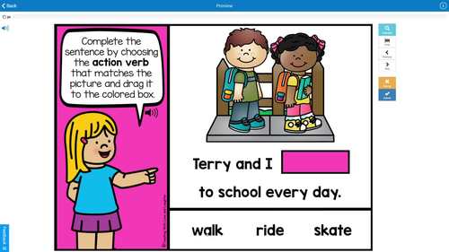 Action Verbs Set 2 Boom Cards™ by Teaching With Love and Laughter