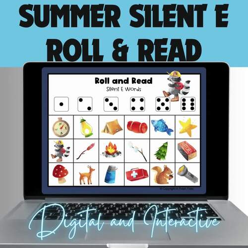 Summer ESY Roll & Read Multisyllabic Silent E Words & Sentences Digital ...