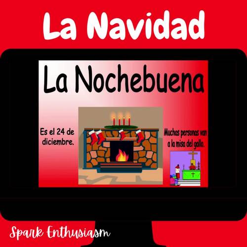 Christmas (La Navidad) Vocabulary Power Point (45 slides) in Spanish
