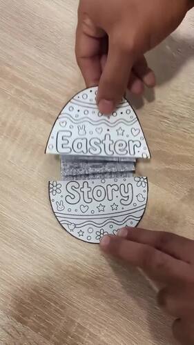 Easter Egg Craft Activity | Spring Accordion Fold Craft Printable |Cut ...