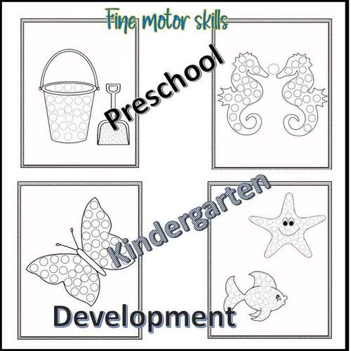 Dot Painting Dot art worksheet Fine Motor skill development for ...