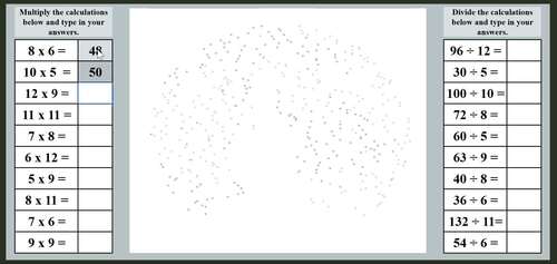 Bundle (5) Mystery Digital Pixel Art Multiplication and Division to 12