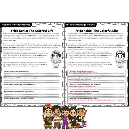 Hispanic Heritage Heroes Reading Passages & Activities | Grades 3–5