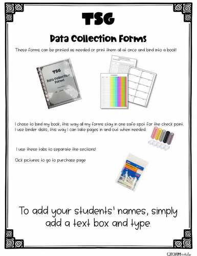 Teaching Strategies Gold (TSG) Observation Forms / Pre-Kindergarten ...