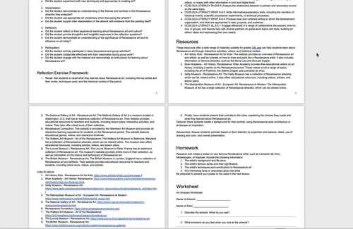 Renaissance Art Lesson Plan + Slides Grades 3-8 by Teach Art History