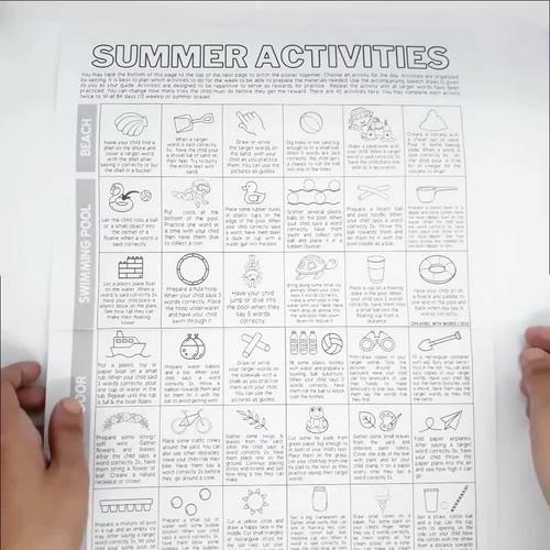 Summer Articulation Speech Packet – A Speech Summer Homework Packet