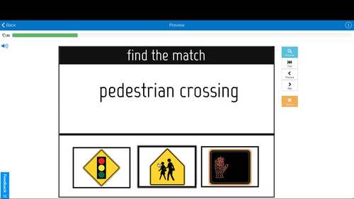 Safety and Traffic Sign Match Life Skills Special Education Boom Cards™