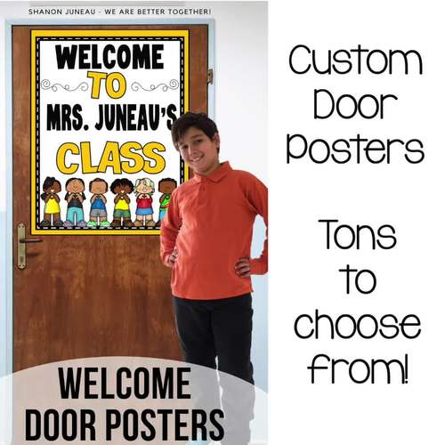 Back to School Classroom Door Decor Poster Customizable | TPT