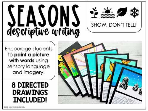 Seasons Descriptive Writing - BUNDLE - Season Writing - Show, Don't Tell