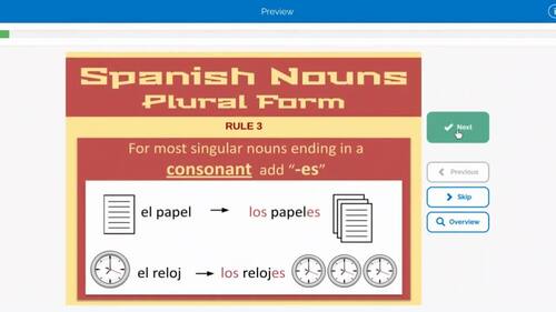 Boom Cards - Spanish Nouns Plural Form by NATAM | TPT